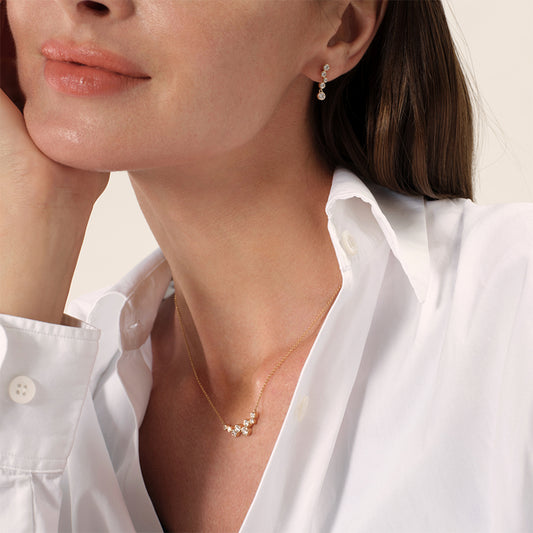 Bubble Dance Bezel-Set Lab Diamond Necklace – Gemmy Jammy